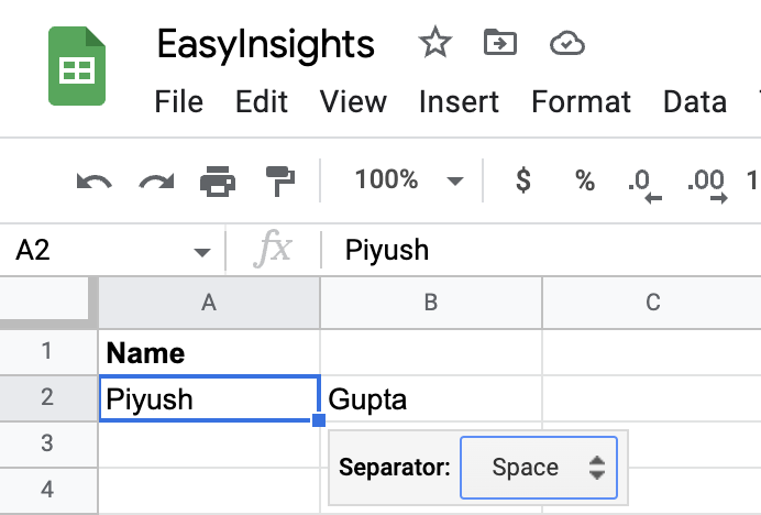 A Complete Guide to Split Cells in GSheets | EasyInsights
